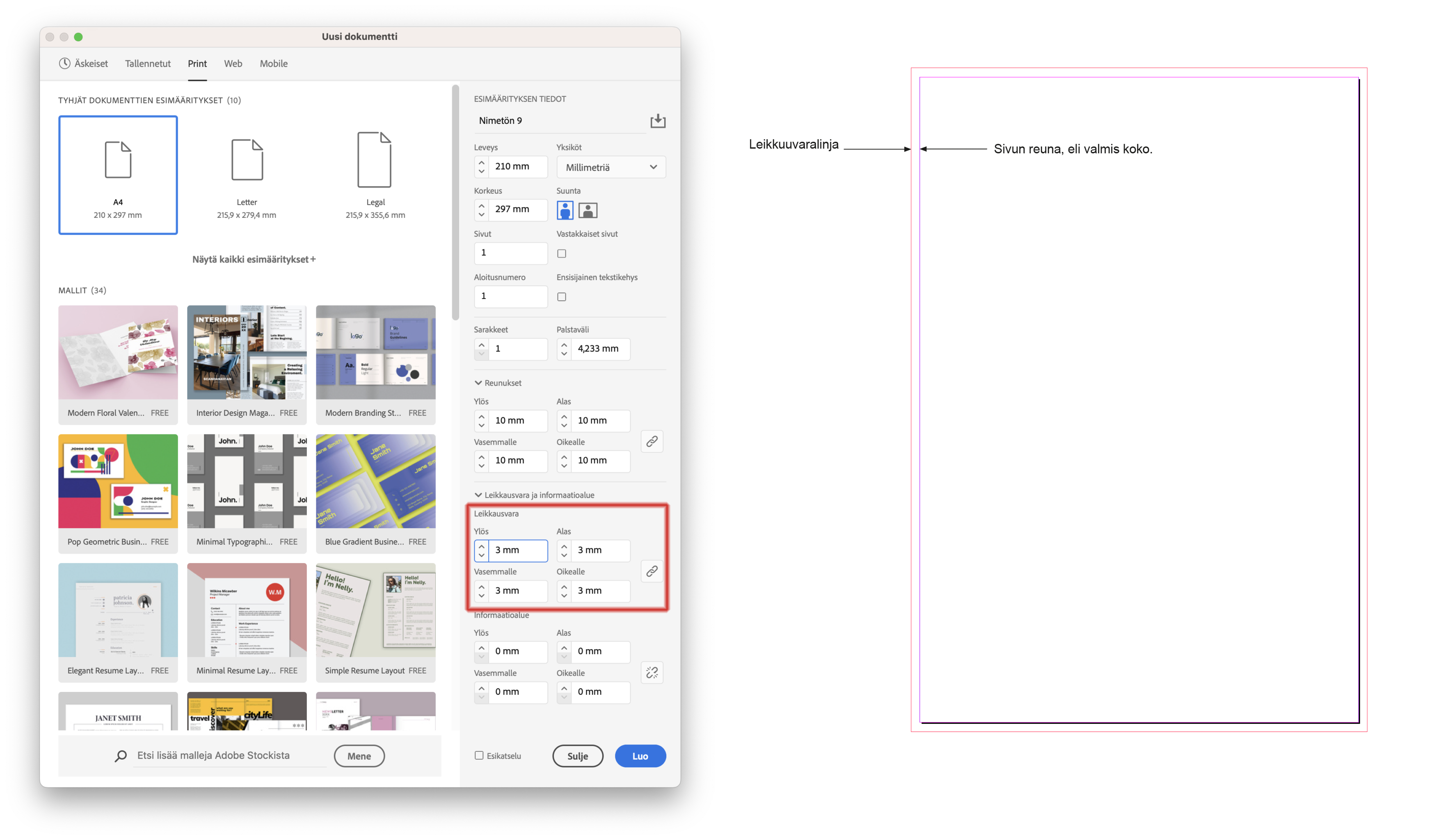 Indesign pdf-ohje