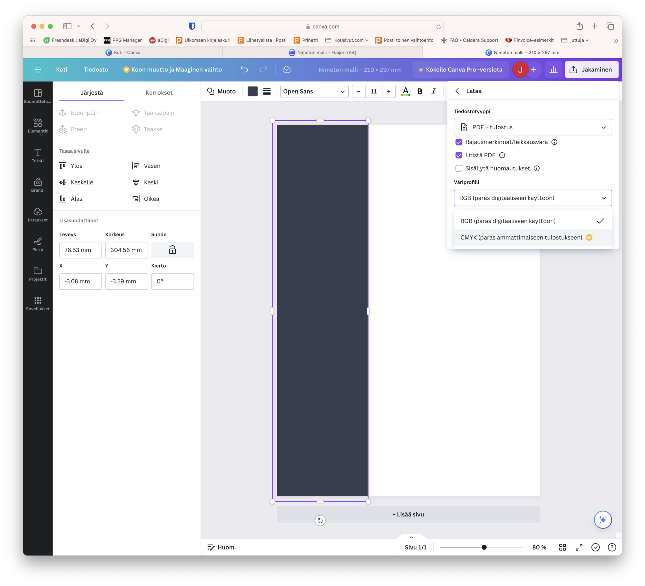 Canva print PDF – How to save a print-ready file | aDigi Print House