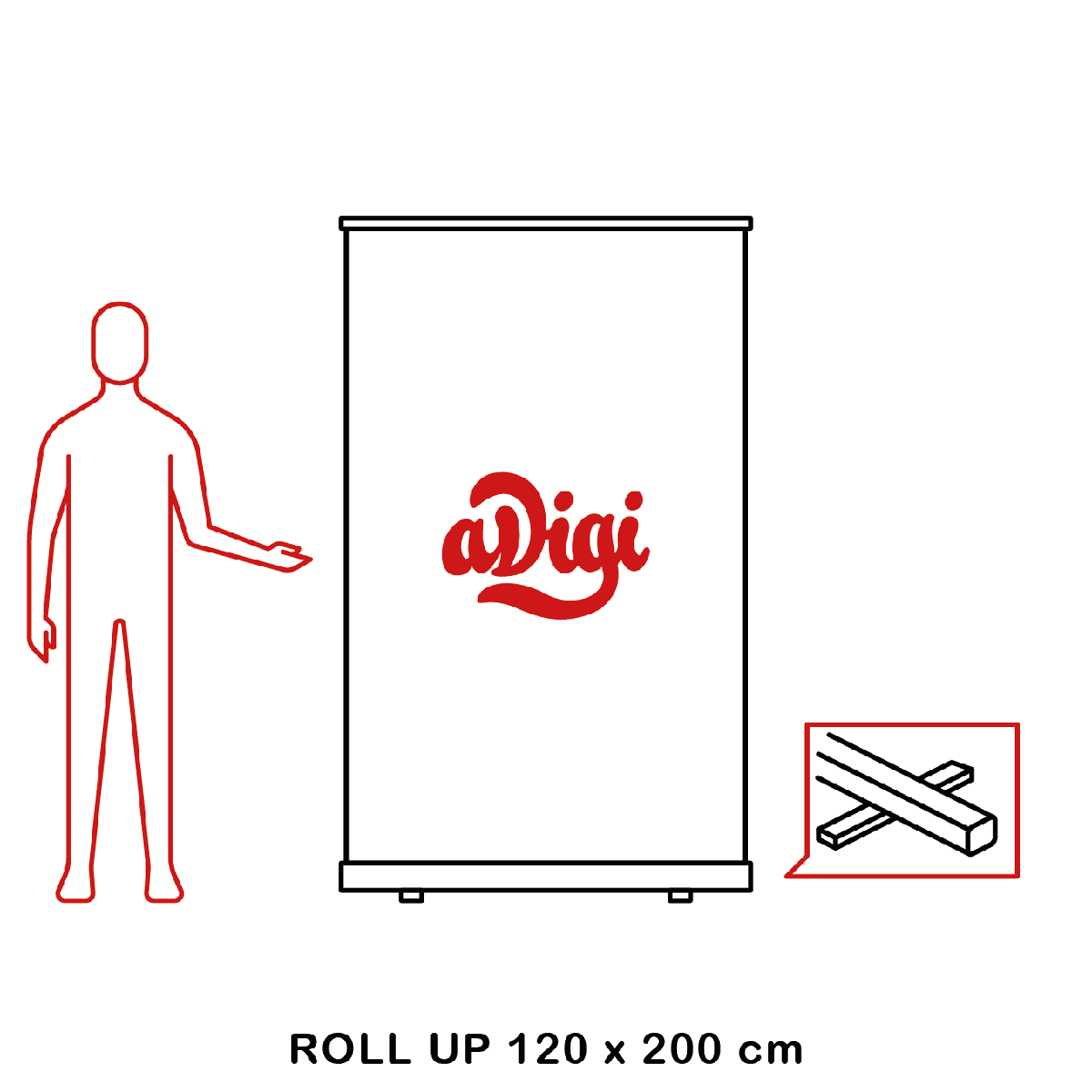 Roll-up 120 cm – Impressive and spacious | aDigi Print House