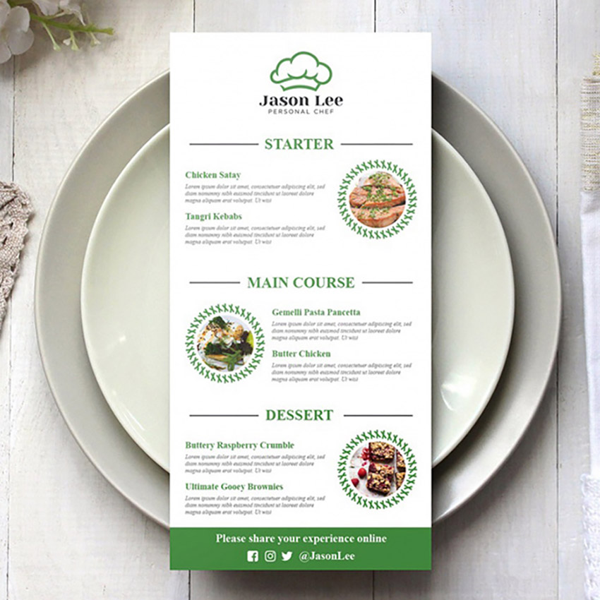 Laminated Menu Printing | Printed Menus | Free UK Delivery