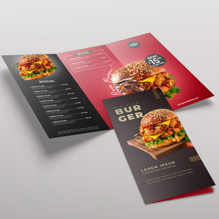 Folded Menu Printing | Printed Menus | Free UK Delivery