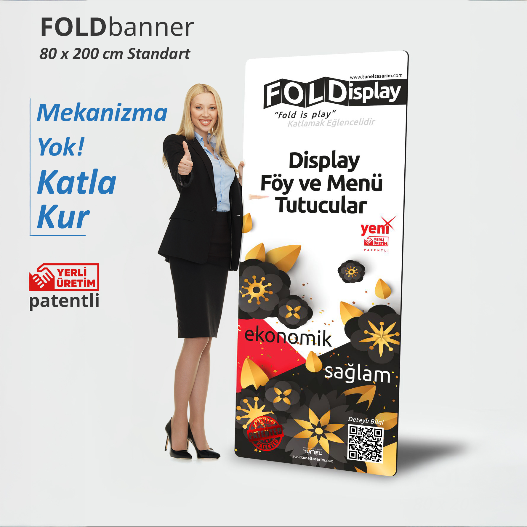 FOLDbanner | Mekanizmasız Katlanabilir Fuar Standı | print90.com