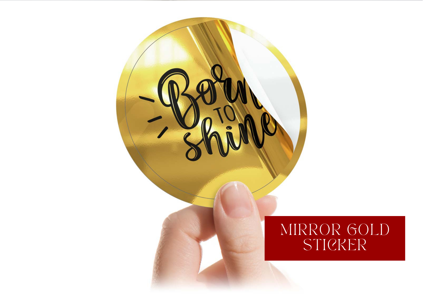 Print Gold Sticker Custom Size Shape