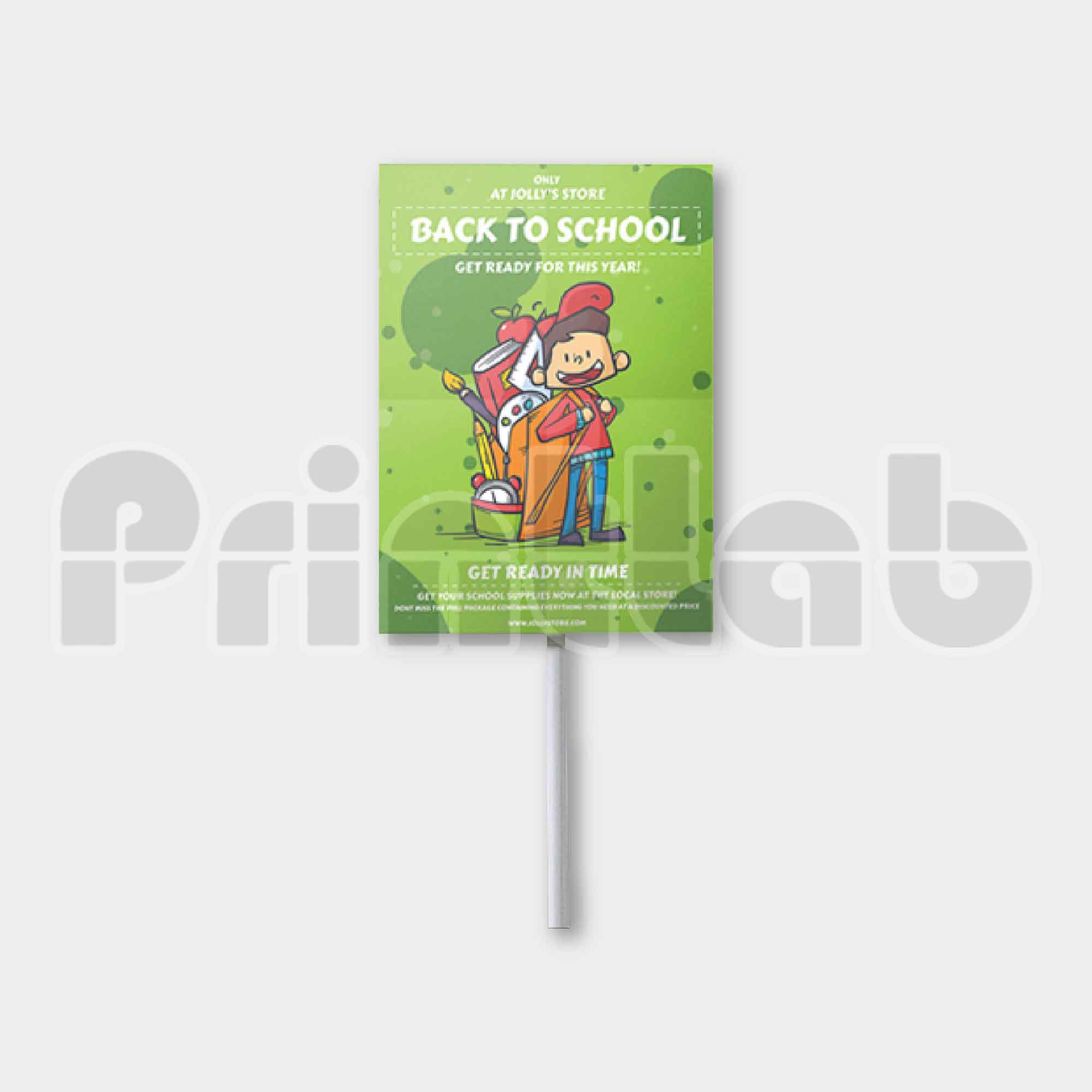 Print Hand Sign Board Display, Cetak Papan Tanda Tangga