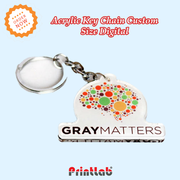Print Acrylic Key Chain Custom Size Shape