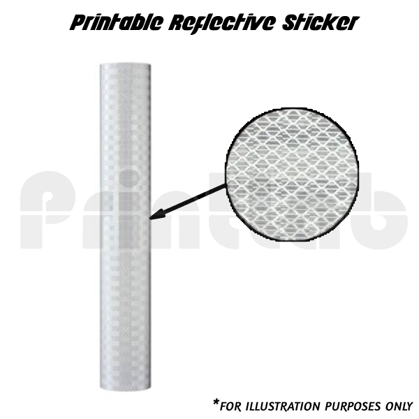 Print Reflective Sticker Custom Size Shape Sticker Pantul Cahaya