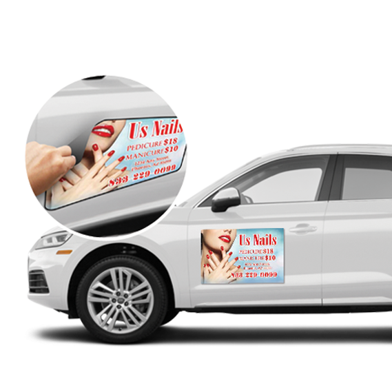 Print Car Door Magnet Custom Size Shape