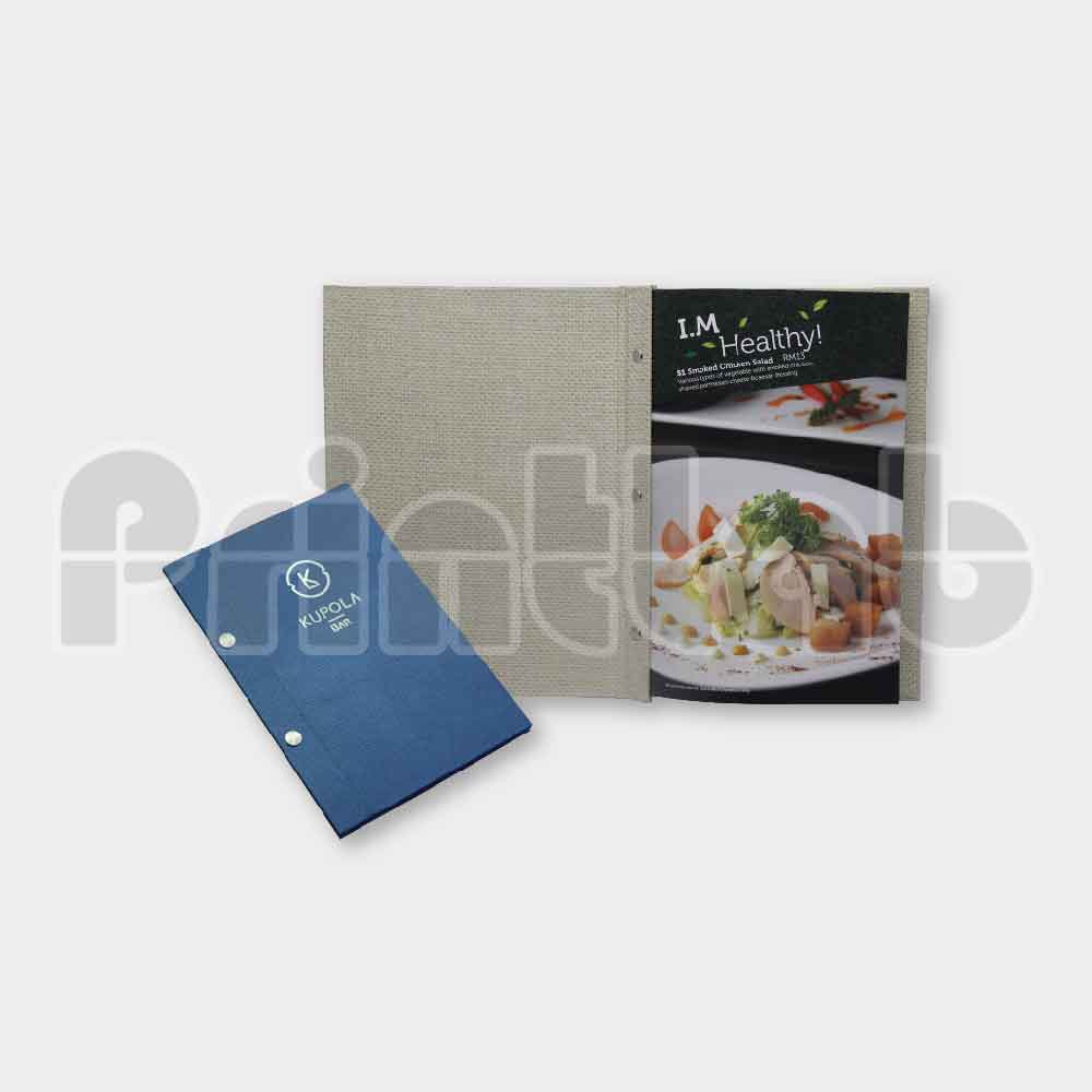 Design & Print Food Menu, Hardcover Menu Book. Reka Bentuk & Cetak Menu ...