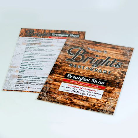 Laminated Flyers / manu